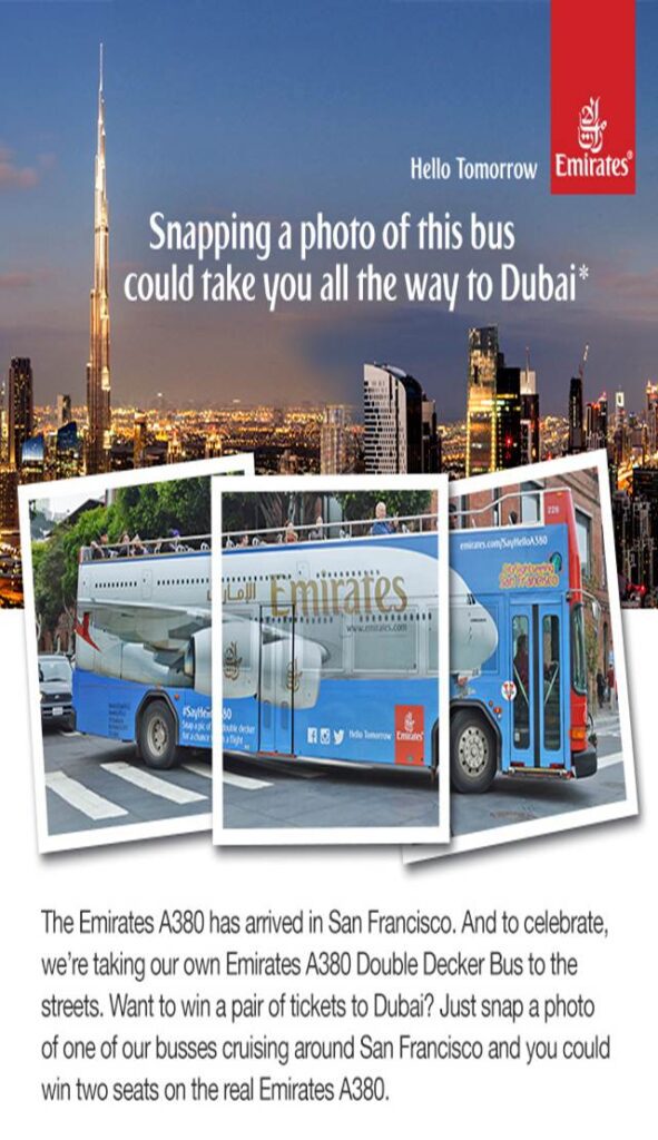 Have You Spotted The Emirates A380 Double-Decker Bus In San Francisco ...